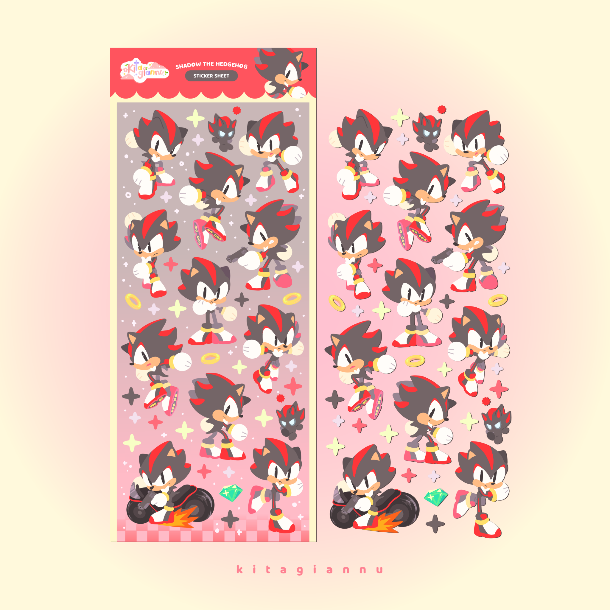 Shadow the Hedgehog | Sticker Sheet [PRE-ORDER] – Kitagiannu